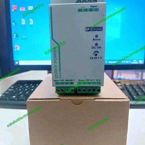 Jual PHOENIX CONTACT 2866792 QUINT-PS-3AC/24DC/20 In 3Phase Out 24VDC ...