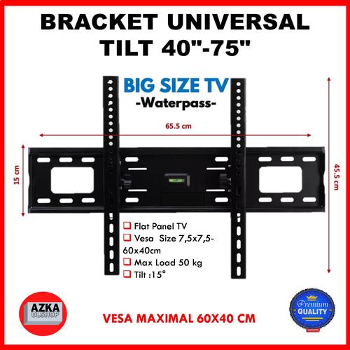 Jual Bracket Braket Breket TV 32 43 50 55 60 65 Inch Tilt Up Down ...