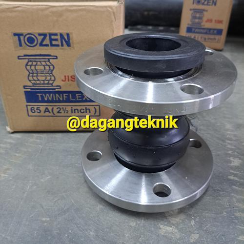 Jual Rubber Flexible Joint Twinflex TOZEN 2 1/2 inch JIS 10K SS 304 ...