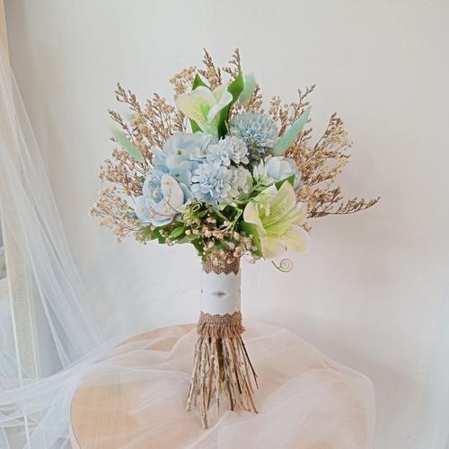 Jual Hand Bouquet Rose Fresh Baby Breath Dried Flower Import Premium ...