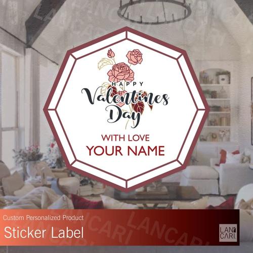 Jual Stiker Label Valentines Day Coklat kustom custom Stickers undangan ...