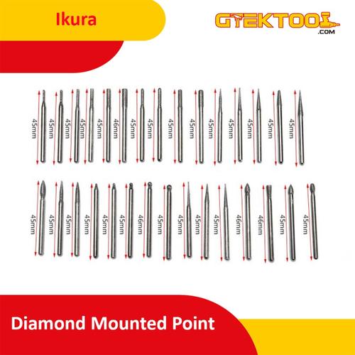 Jual Ikura Diamond Mounted Pointer Set 30 Pcs Mata Ukir Mini Die ...