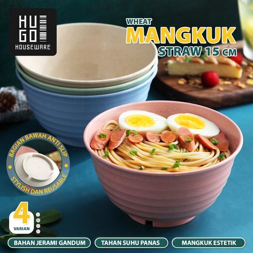 Jual HUGO Mangkuk Sup Besar Bahan Jerami Mangkok Plastik Wheat Straw ...