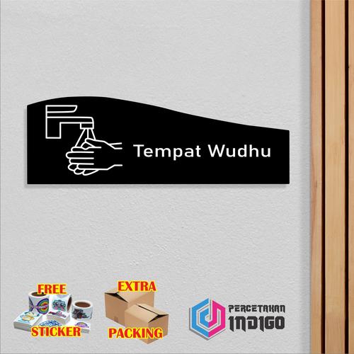 Jual Papan tanda sign board akrilik 30cmx10cm Tempat wudhu - Kab ...