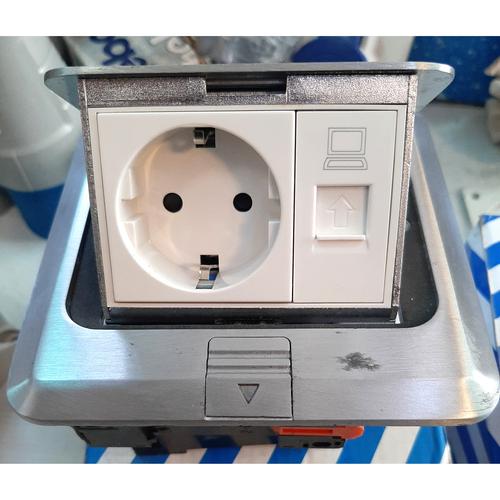 Jual Floor Socket / Stop Kontak Lantai + Data RJ45 Pop Up + Inbow Dos ...