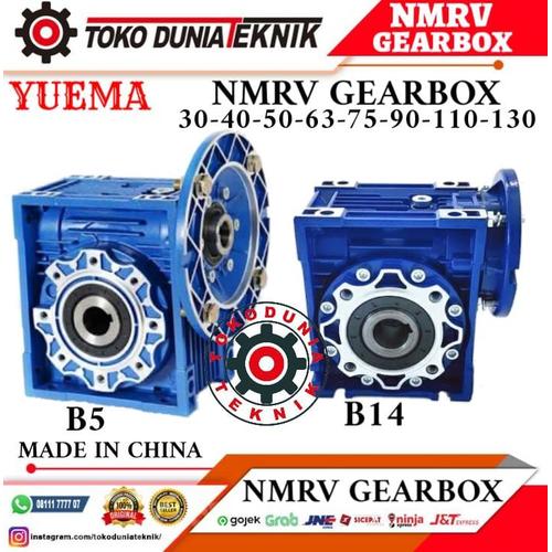Jual NMRV 090 HOLLOW SHAFT RATIO 1:7.5 - 1:100 WORM GEARBOX YUEMA ...