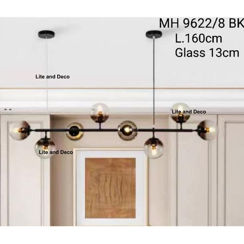Jual LAMPU GANTUNG RUANG TAMU KACA SMOKEY 8 LAMPU MINIMALIS - Jakarta ...