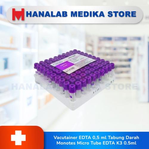Jual Vacutainer EDTA 0,5 mlMonotes Micro Tube EDTA K3 0.5ml - Kota ...