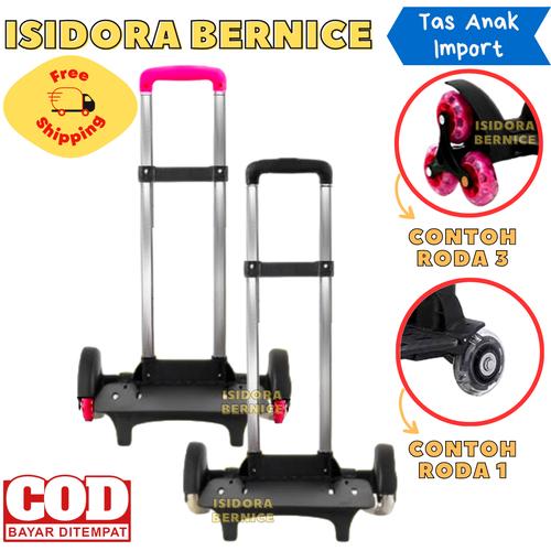 Jual Trolley Troli Lipat Roda 3 Roda 6 Roda 2 Untuk Tas Sekolah Anak ...