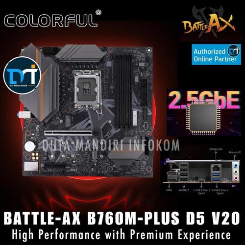 Promo Colorful BATTLE-AX B760M-PLUS D5 V20 - [Socket LGA 1700, B760 ...