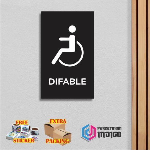 Jual Papan tanda sign board akrilik 15cmx25cm Difable - Kab. Bekasi ...