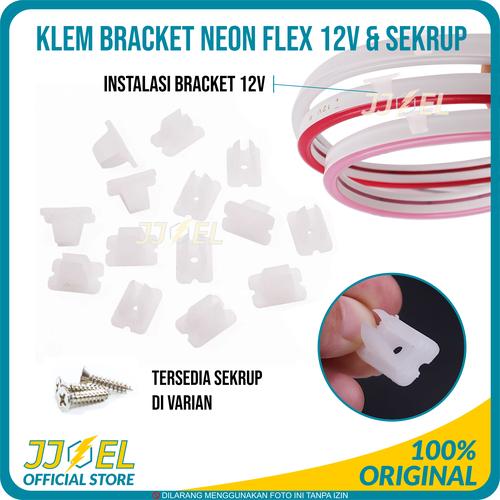 Jual Klem Lampu Neon Bracket LED Neon Flex Lampu Selang SMD DC 12V ...