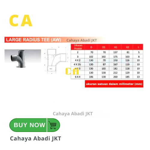 Jual TEE Y 3 IN PVC RUCIKA - AW - Jakarta Pusat - CAHAYA ABADI JKT ...