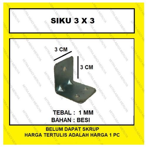 Jual Siku Ambalan Besi L Bracket Siku Penyangga Besi Plat Tekuk 3 x 3 ...