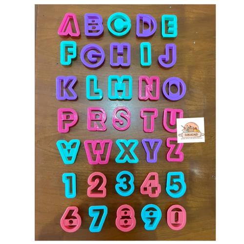 Jual Cutter Plastik Huruf Angka no (14) Letter Number ABCD 1234 4cm ...