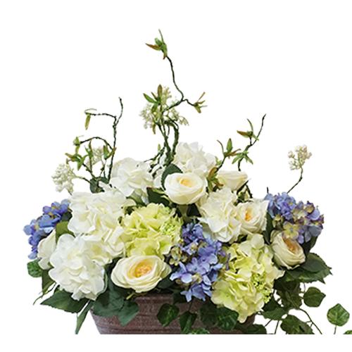 Jual ARTIFICIAL FLOWER/ RANGKAIAN BUNGA/ TANAMAN HIAS/ WHITE HYDRANGEA ...