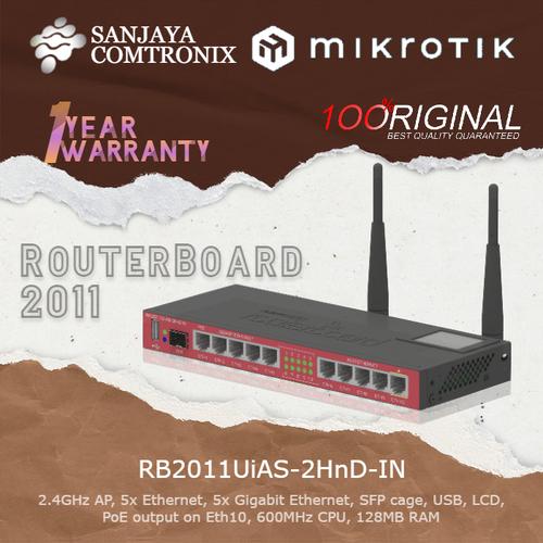 Jual MIKROTIK RB2011UiAS-2HnD-IN Router 1x SFP port, 5xLAN, 5xGbit LAN ...