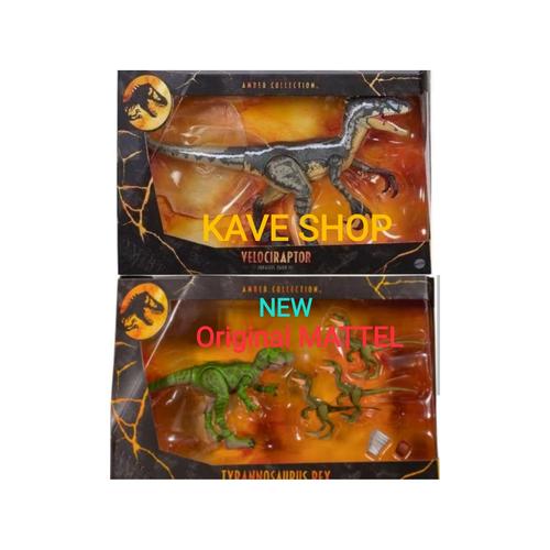 Jual Jurassic Tyrannosaurus Rex - Velociraptor - Original MATTEL - NEW ...