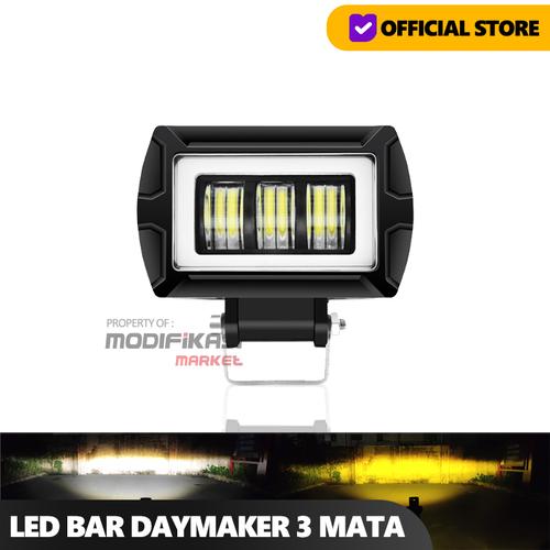 Jual Lampu Tembak Sorot LED Bar DAYMAKER 3 Mata LED CWL Angel Eyes DC 9 ...
