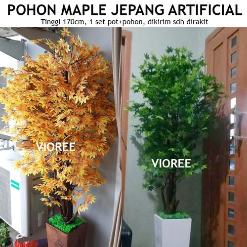 Jual 170cm Tanaman Hias Plastik Maple Jepang Pohon Artificial Tinggi ...