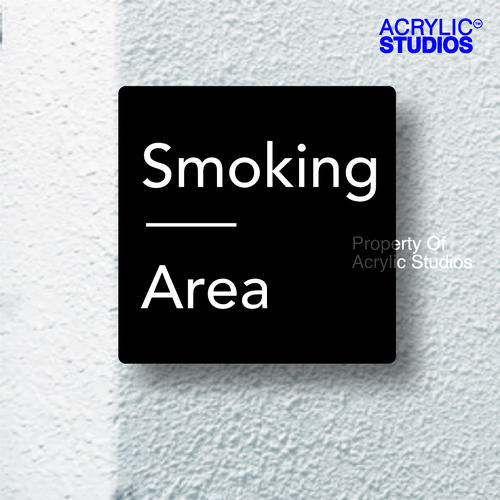 Jual Sign Board / Akrilik Sign Modern Kotak / Signage Smoking Area 01 ...