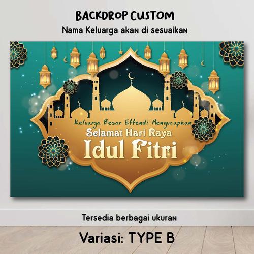 Jual BACKDROP LEBARAN DEKORASI IDUL FITRI UCAPAN HIASAN HARI RAYA ...