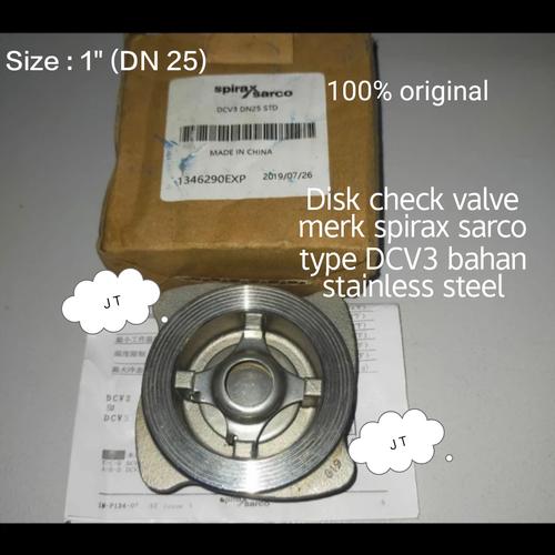Jual Disk check valve spirax sarco DCV3 1 inch STD PN 40 - Kab ...