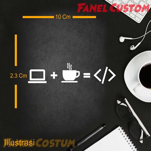 Jual STIKER KOPI CODE CUTTING STICKER LAPTOP - Putih - Jakarta Timur ...
