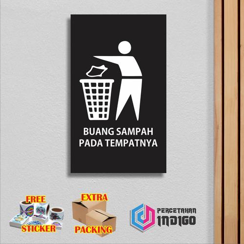 Jual Papan tanda sign board akrilik 15cmx25cm Buang sampah pada ...