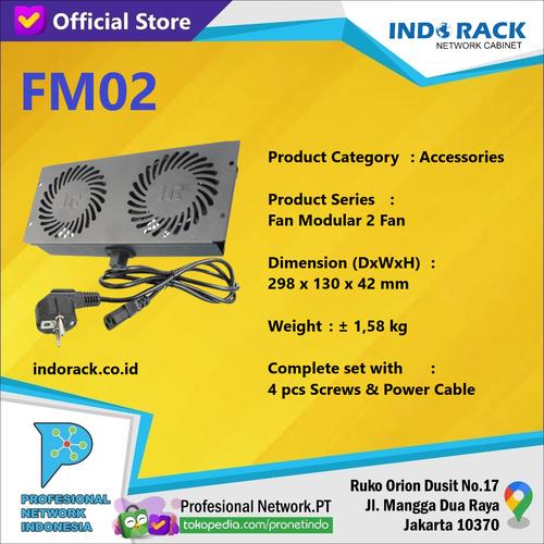 Jual MODULAR BRACKET 2 FAN RAK SERVER FM02 - KIPAS CLOSE RACK INDORACK ...