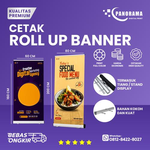 Jual Cetak Roll Up Banner / Spanduk Standing Display Murah Berkualitas - Flexy 280, 60 x 160 CM ...