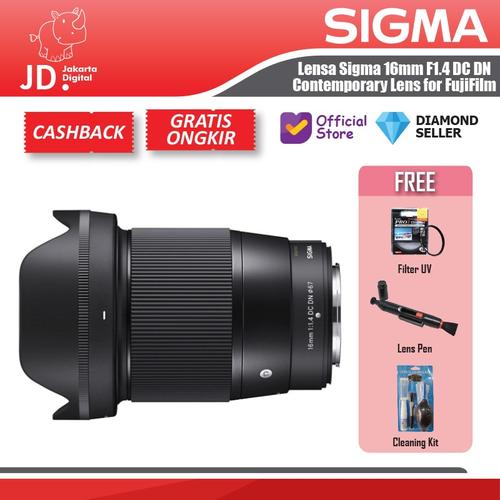 Promo Lensa Sigma 16mm F1.4 DC DN Contemporary Lens for Fuji - PAKET II ...