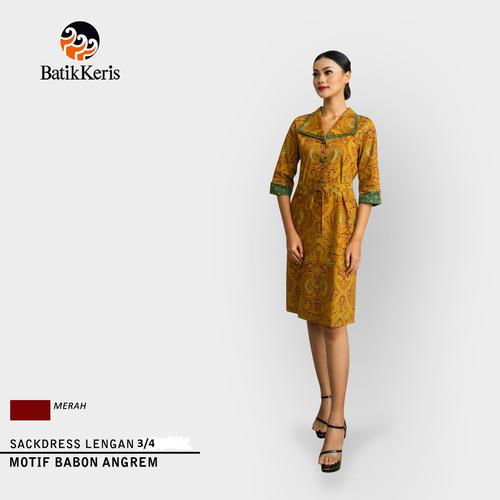 Promo Batik Keris Sackdress Lengan 3/4 Babon Angrem Komb Truntum Aji ...