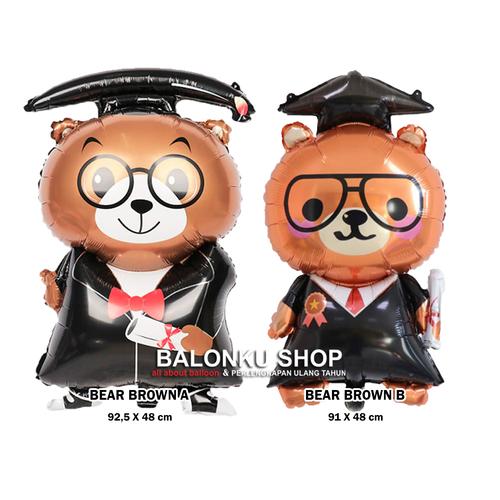 Jual Balon Foil Bear Wisuda Jumbo / Balon Wisuda / Balon Graduation ...
