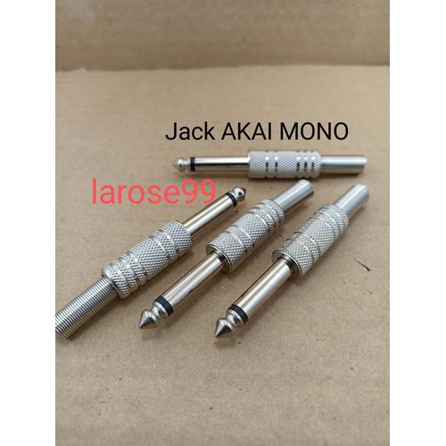 Jual Jack AKAI MIC MONO Besi 6,5mm / Jack Gitar Mono / Jack Audio ...