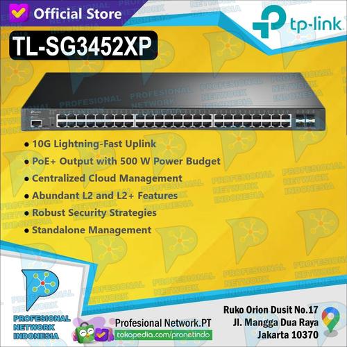 Promo TP-Link TL-SG3452XP JetStream Switch 48-Port Gigabit + 4x 10GE SFP+ Cicil 0% 3x - Jakarta ...