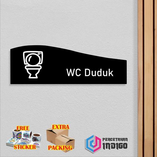 Jual Papan tanda sign board akrilik 30cmx10cm WC duduk - Kab. Bekasi ...