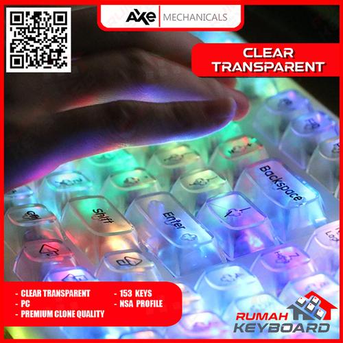 Jual KEYCAP - KEYCAPS - NSA - TRANSPARAN - PC - RGB - SEE THROUGH ...