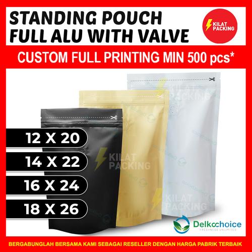 Jual PLASTIK KLIP / STANDING POUCH / KEMASAN FULL ALUMUNIUM + VALVE ...