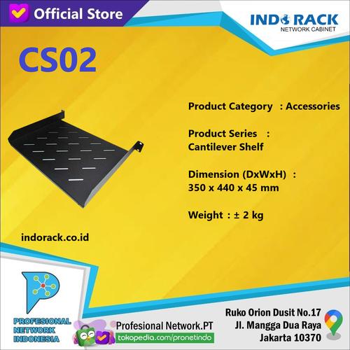 Jual INDORACK CS02 CANTILEVER SHELF 1U 350MM - Jakarta Pusat - Profesional Network.PT | Tokopedia