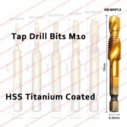 Jual Mata Bor Pembuat Ulir Drat Eceran M10 Female Single Size Drill Tap ...