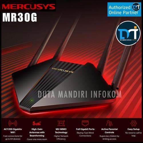 Jual Mercusys MR30G - AC1200 Wireless Dual Band Gigabit Router ...