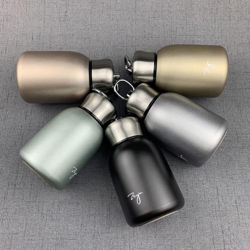 Jual Botol Minum Termos Mini Tumbler 300ml Panas Dan Dingin - Hitam ...
