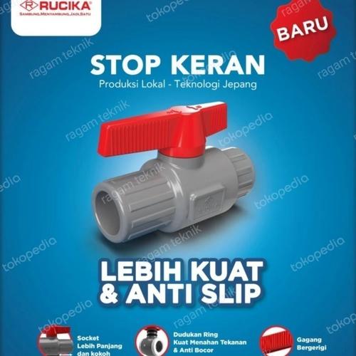Jual Rucika Ball Valve PVC 2" Stop Kran Keran Plastik Ballvalve - Kota ...