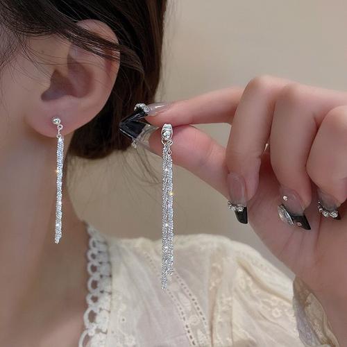 Promo Anting Panjang Silver Anting Wanita Anting Pesta Aksesoris Wanita ...