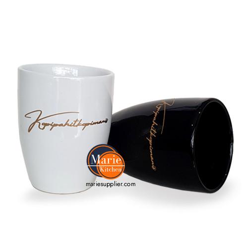 Jual Gelas Mug Keramik Corel 325ml termasuk cetak sablon - Putih ...