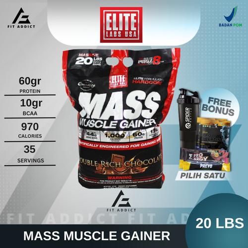 Jual Elite Labs Mass Muscle Gainer 20 Lbs Lb 20Lb 20Lbs EliteLabs ...