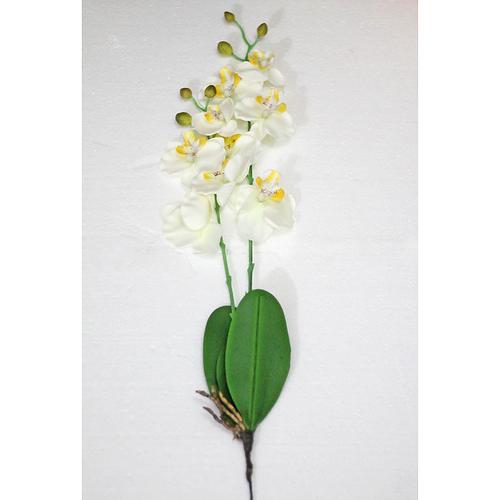 Jual bunga artificial / flower plastik sintetis anggrek orchid PUTIH ...