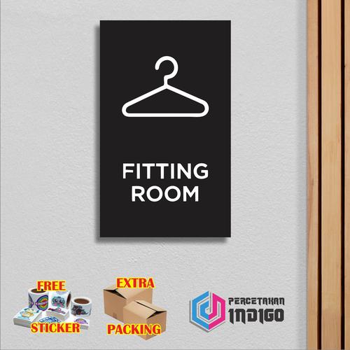 Jual Papan tanda sign board akrilik 15cmx25cm Fitting Room - Kab ...
