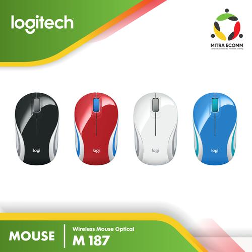 Jual Mouse Optical Logitech wireless M187 / M 187 - Biru Muda - Jakarta ...